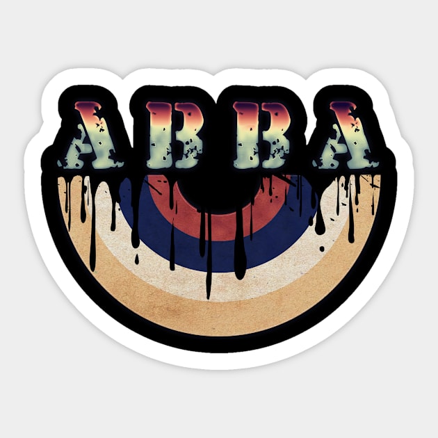 ABBA Melted Vinyl - Abba - Sticker | TeePublic