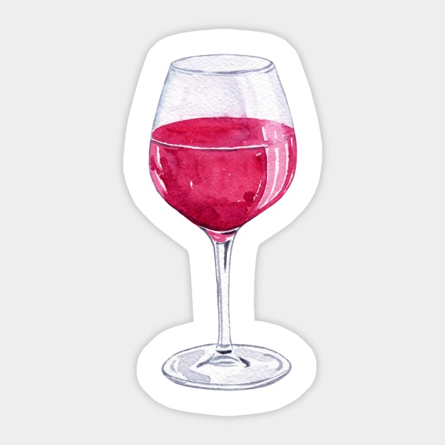 Red wine glass - Wine - Sticker | TeePublic