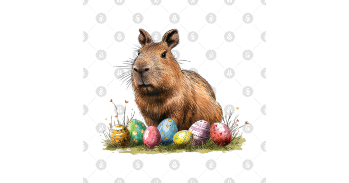 Easter Capybara Easter Capybara Happy Easter - Easter Capybara - T ...
