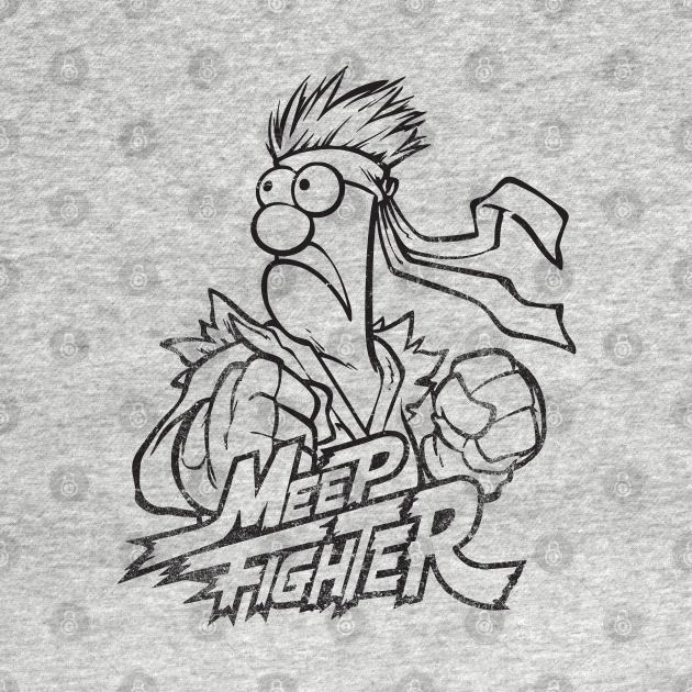 Beaker Meep muppets Retro Black - Muppets - T-Shirt | TeePublic