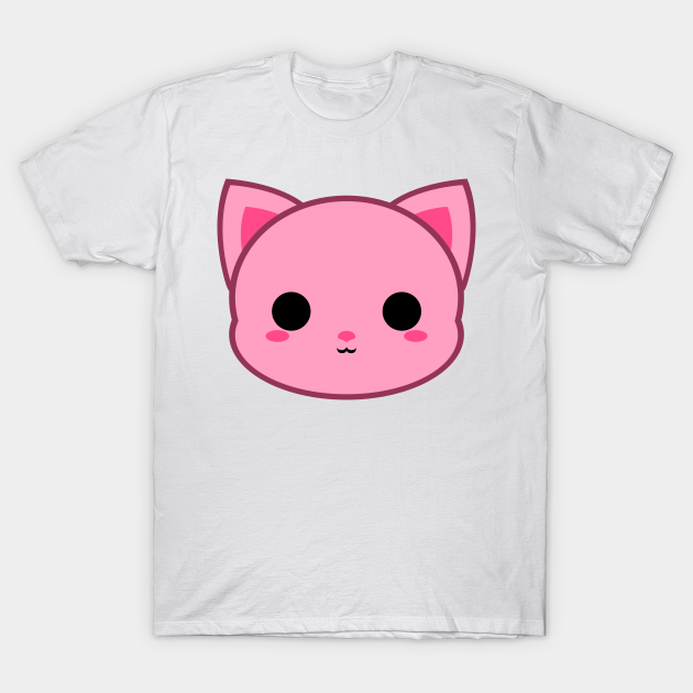 Cute Pink Cat - Cat - T-Shirt | TeePublic