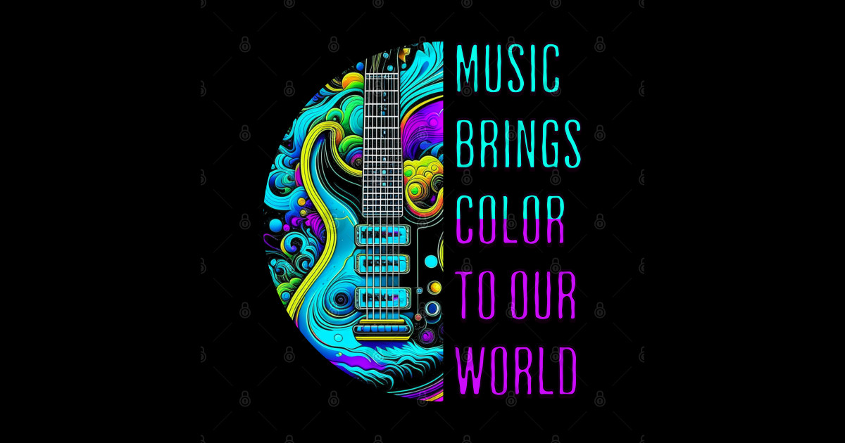 Music Brings Color to Our World - Music Quotes - Magnet | TeePublic