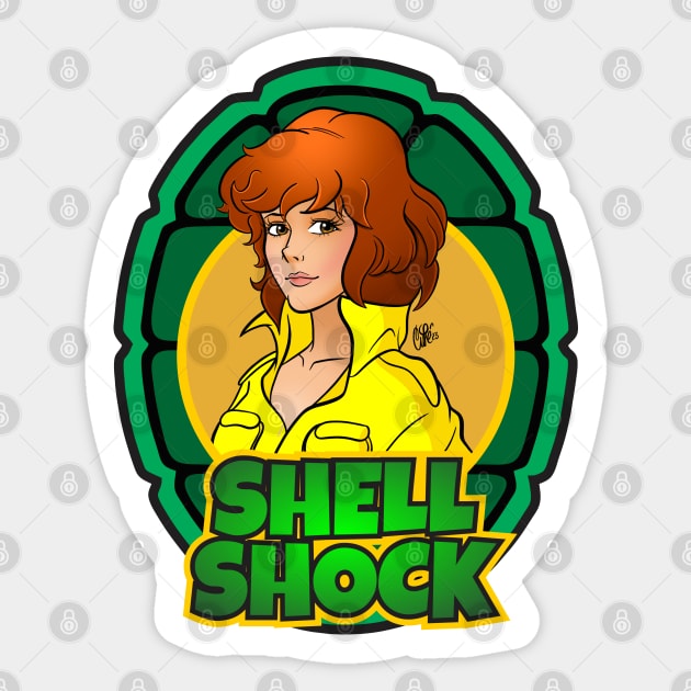 APRIL SHELL CARTOON VINTAGE RETRO 90S D1 - Cartoons 80s - Sticker ...