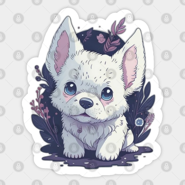 cute little fluffy dog - Cute Little Fluffy Dog - Sticker | TeePublic