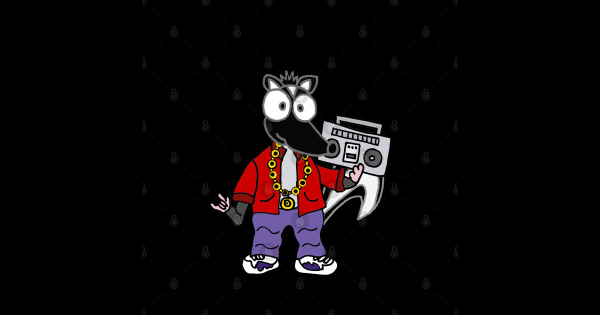 Funny Skunk Punk Skunk Rapper Cartoon - Skunk - Posters and Art Prints ...