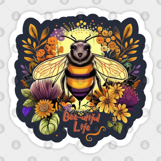 Bee-utiful Life - Beekeeping - Sticker | TeePublic