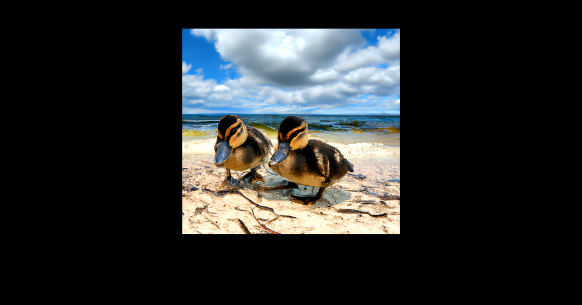 Believe - Digitalart Baby Ducks On A Sandy Beach - Digital Artwork ...