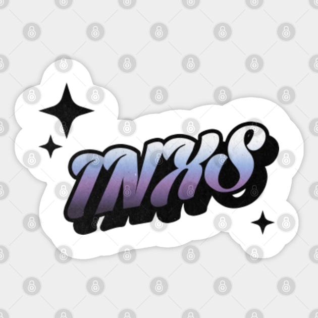 INXS - Retro Classic Typography Style - Inxs - Sticker | TeePublic