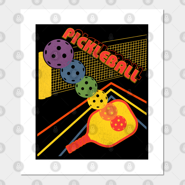 Pickleball 80s Style Retro Fade - Pickleball - Posters and Art Prints ...