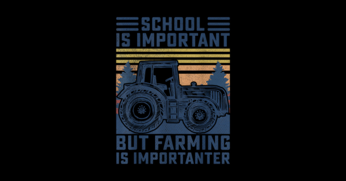 Funny But Farming is Importanter - Farmer Tractor - Sticker | TeePublic