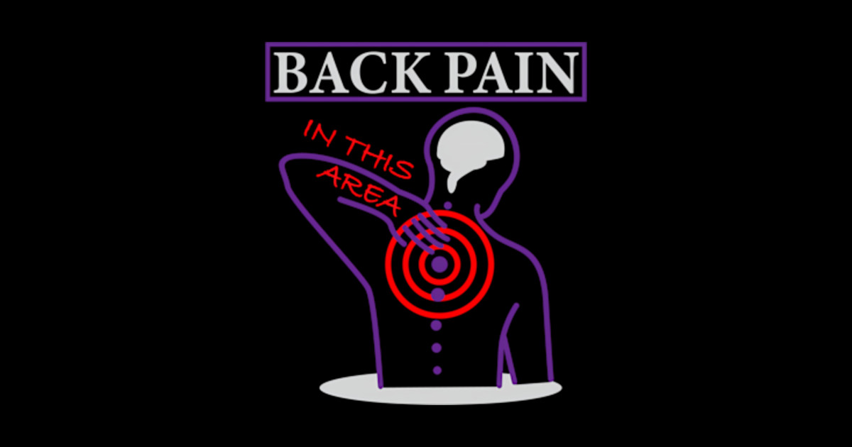 Back Pain In This Area Back Pain Upper Back Pain - Back Pain - Sticker ...