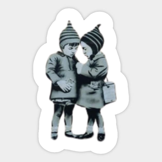 Banksy Kid Artwork - Banksy Kid Artwork - Sticker | TeePublic