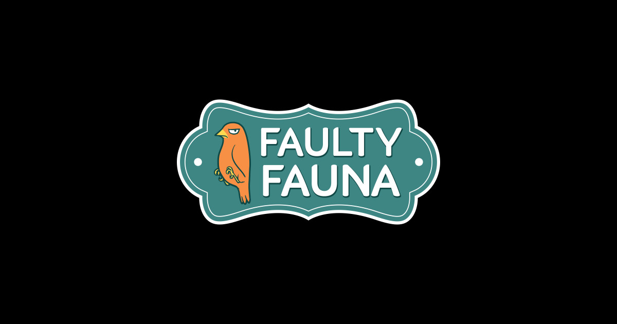 Faulty Fauna Logo - Faulty Fauna - Sticker | TeePublic