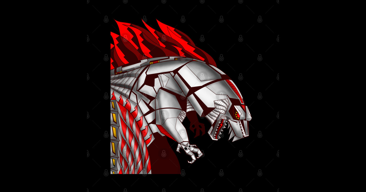 mechagojira mechagodzilla ecopop kaiju art - Mechagodzilla - Sticker ...