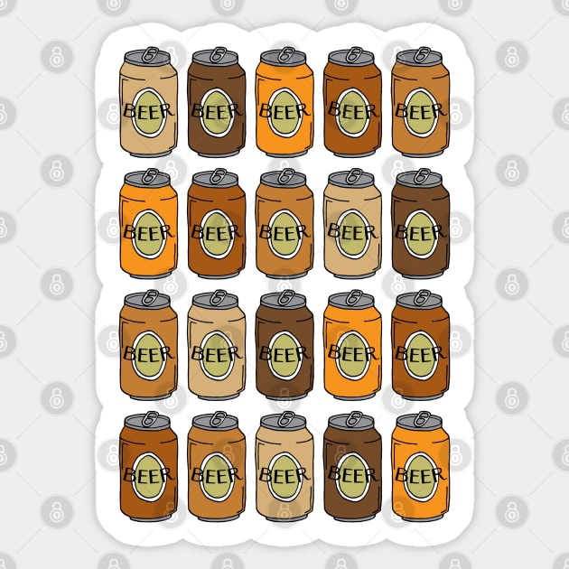Vintage Beer Cans - Beer - Sticker | TeePublic