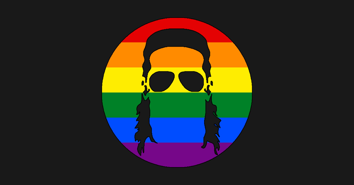 Mullet Silhouette - Rainbow - Mullet - T-Shirt | TeePublic