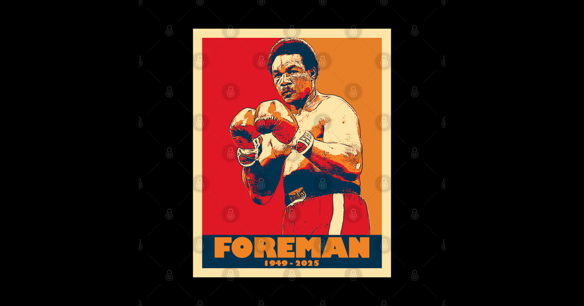 RIP George Foreman 1949 - 2025 - Boxing Legends - Sticker | TeePublic