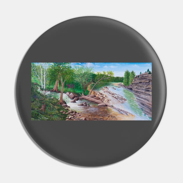 Ozark River - River - Pin | TeePublic
