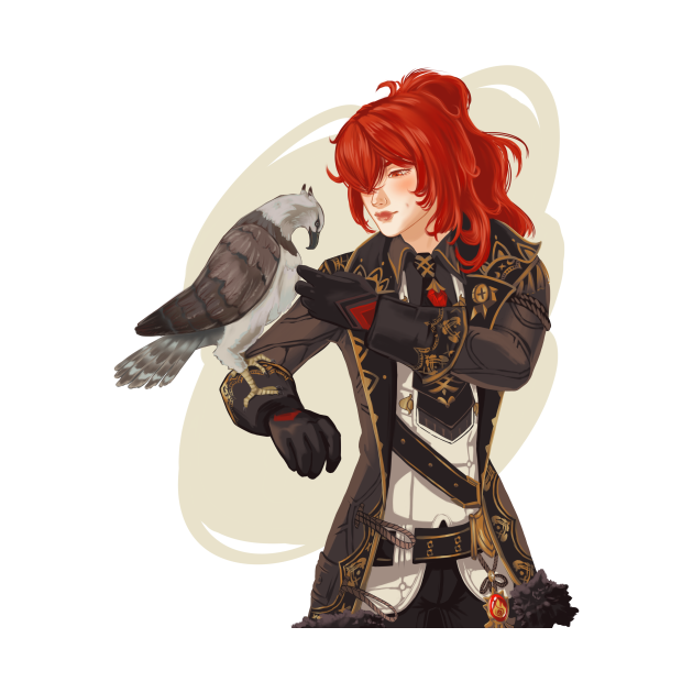 Diluc Ragvindr from Genshin Impact - Diluc Ragvindr - T-Shirt | TeePublic