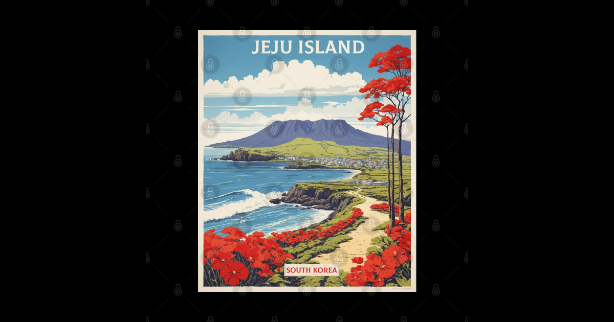 Jeju Island South Korea Travel Tourism Retro Vintage - South Korea ...