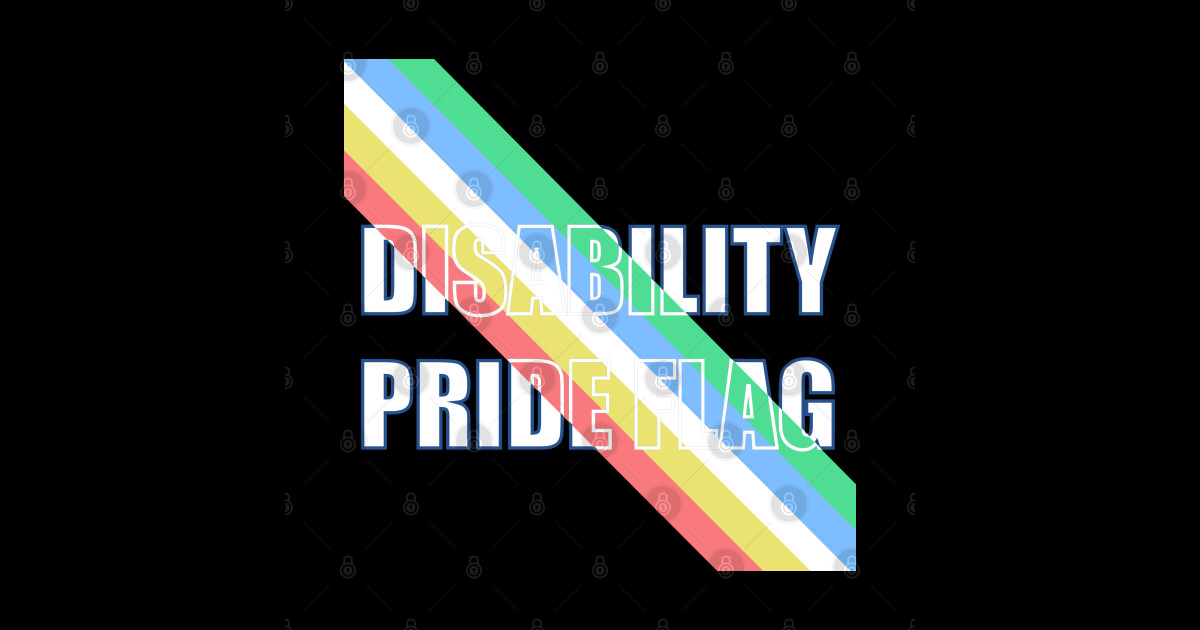 Disability Pride Flag - Disability Pride - Sticker | TeePublic
