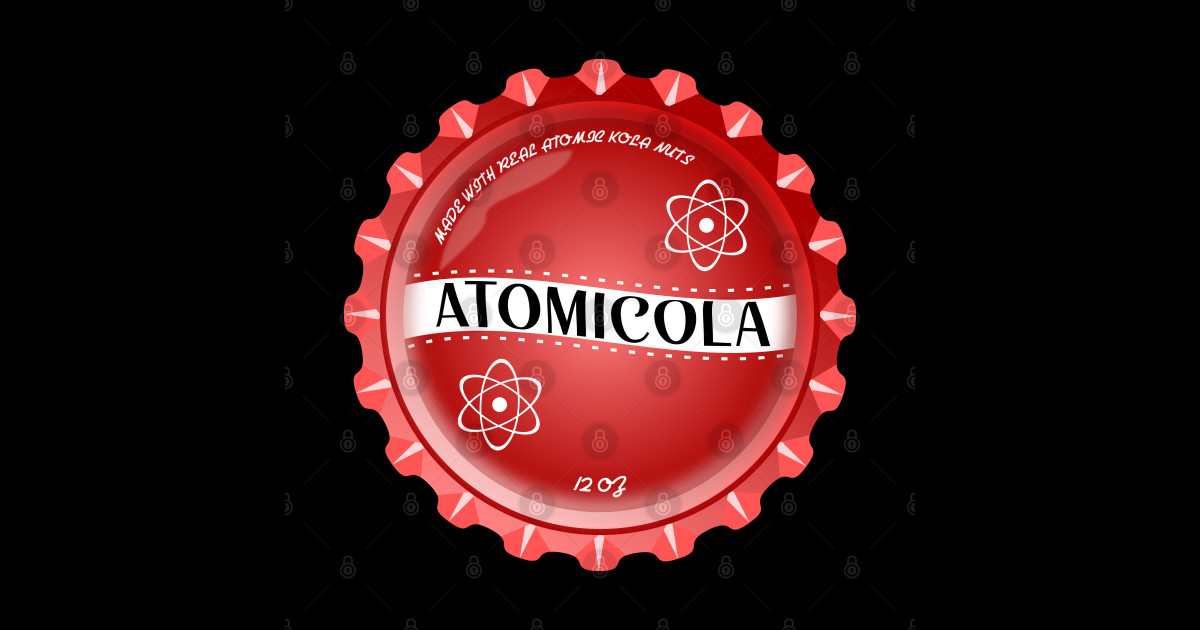 Atomic Cola Soda Bottlecap - Bottlecap - Sticker | TeePublic