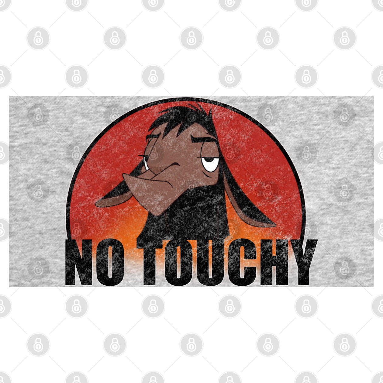 Emperors New Groove Kuzco No Touchy! Distressed - Emperors New Groove ...