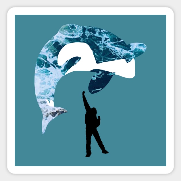 Free Willy Jump Ocean Silhouette - Free Willy - Sticker | TeePublic