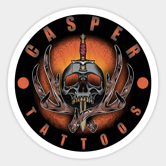 Casper Tattoos Logo - Tattoo Artist - Sticker | TeePublic