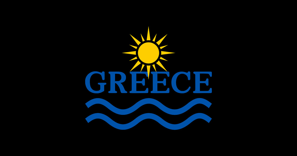GREECE Sun Waves - Greece - Sticker | TeePublic