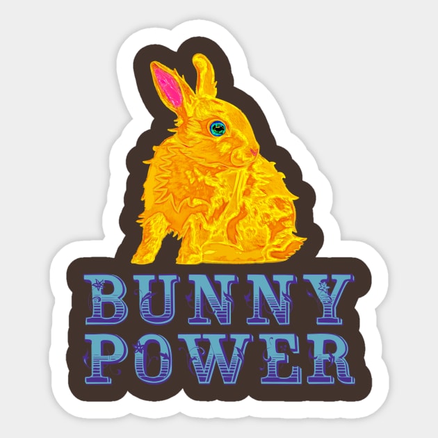 Bunny Rabbit Power - Rabbit - Sticker | TeePublic