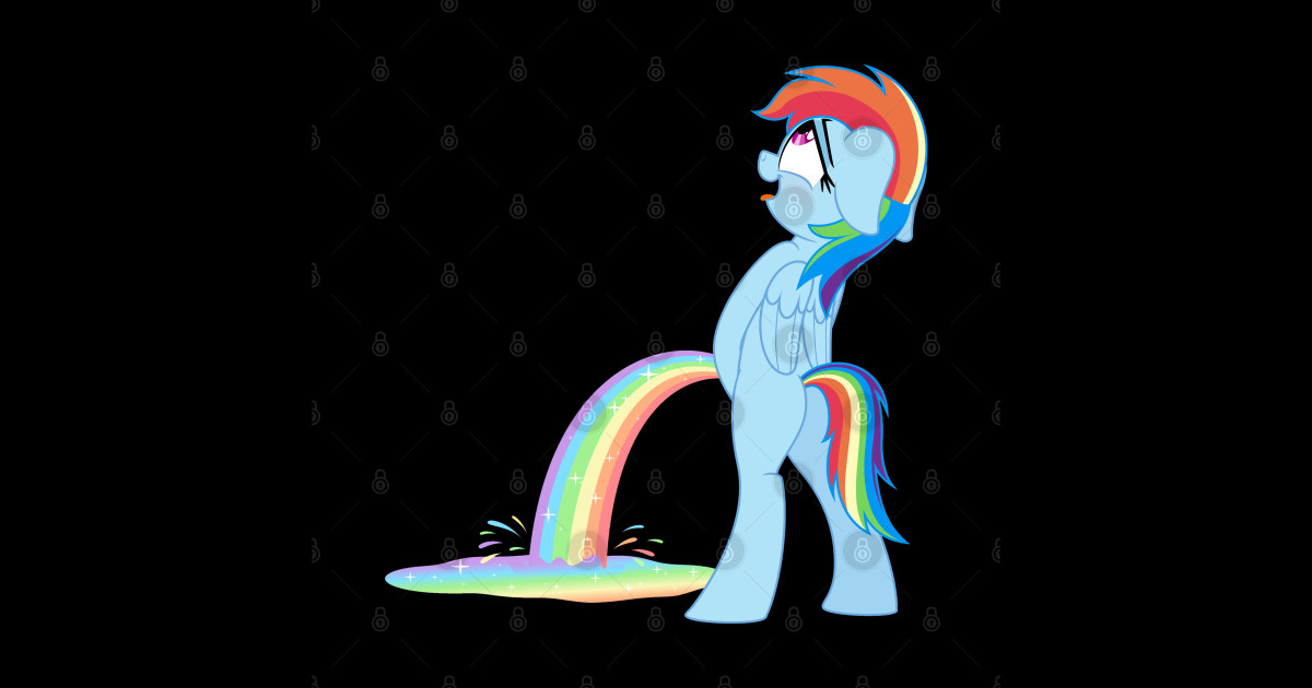 Rainbow Splash Pee Parody - Rainbow - Magnet | TeePublic