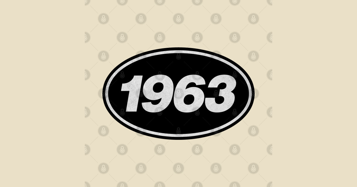 1963 Years - Vintage Logo Style - 1963 - T-Shirt | TeePublic