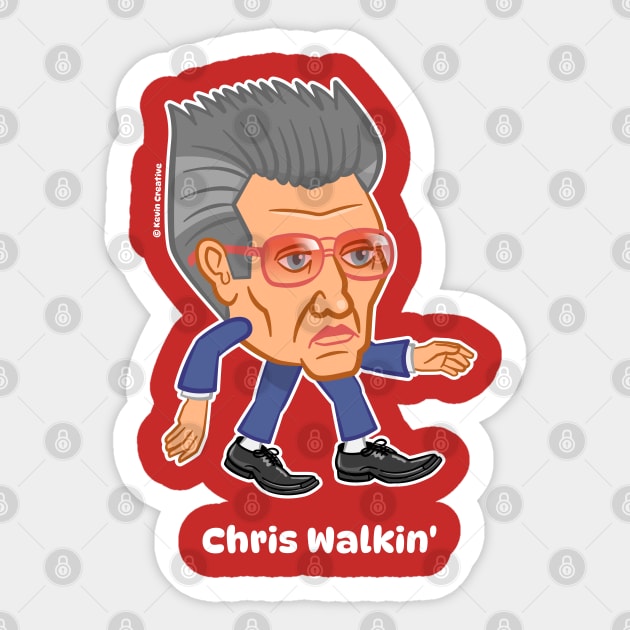 Chris Walkin' 1 frame - Christopher Walken - Sticker | TeePublic