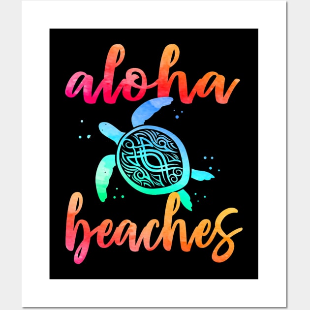 Watercolor Aloha Beaches Turtle Hawaiin Sea Turtles - Beaches Turtle ...