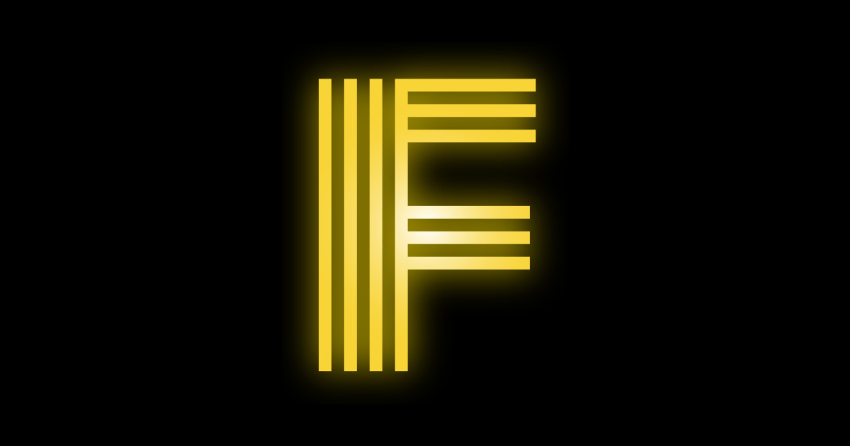 Letter F Letter Art - Letter F Letter Art - Sticker | TeePublic
