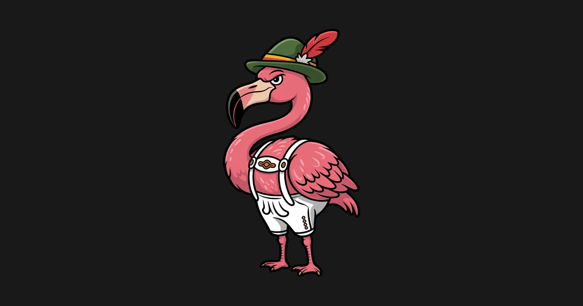 Oktoberfest Flamingo German Bavarian Lederhosen - Oktoberfest Flamingo ...