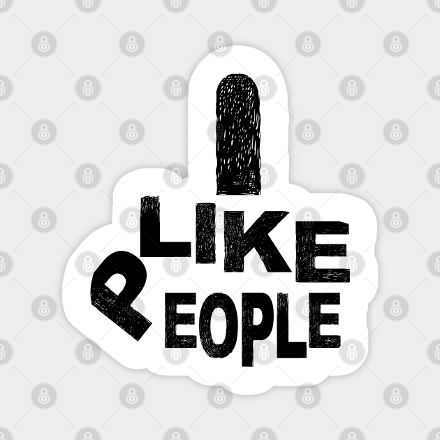 I like people middle finger grungy black - Middle Finger - Magnet ...