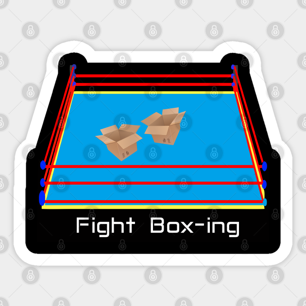 Fight Box-ing - Boxing - Sticker | TeePublic