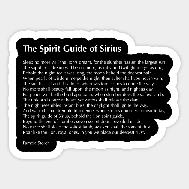 The Spirit Guide of Sirius Poem Collector's Edition - Pamela Storch ...
