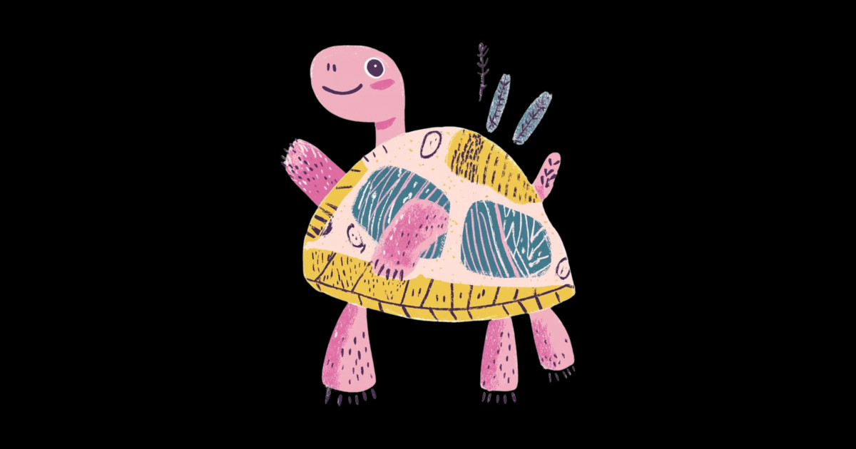 A cute pink turtle - Turtle - Sticker | TeePublic