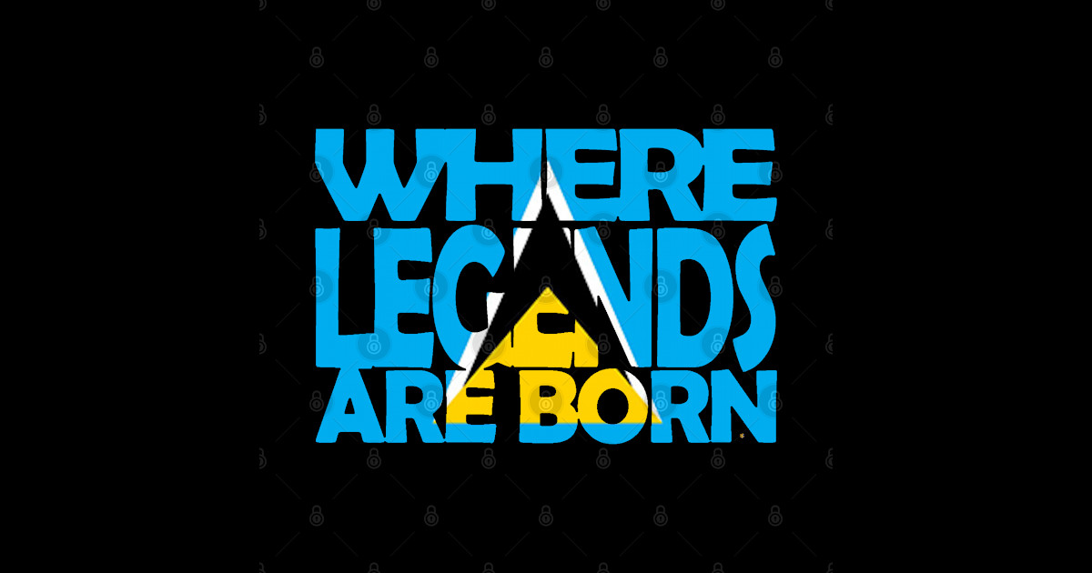 St Lucia Flag - Where Legends Are Born - Saint Lucian - Flag Of St ...