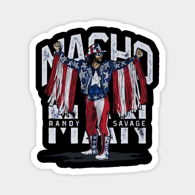 Macho Man Stars And Stripes - Macho Man - Magnet | TeePublic