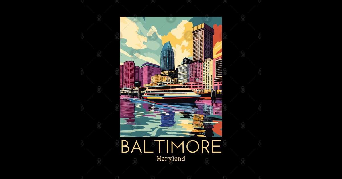 A Vintage Travel Illustration of Baltimore - Maryland - United States ...