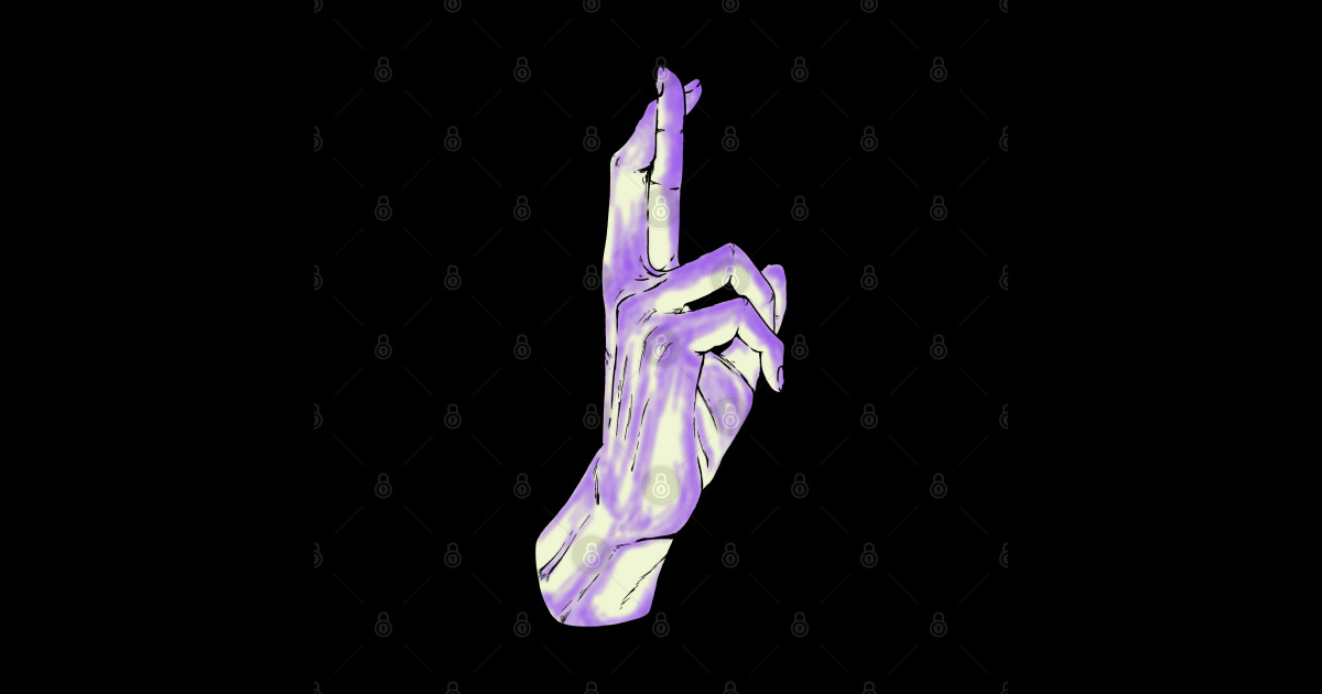 Gojo Hand Sign Murasaki - Anime Merch - Sticker | TeePublic