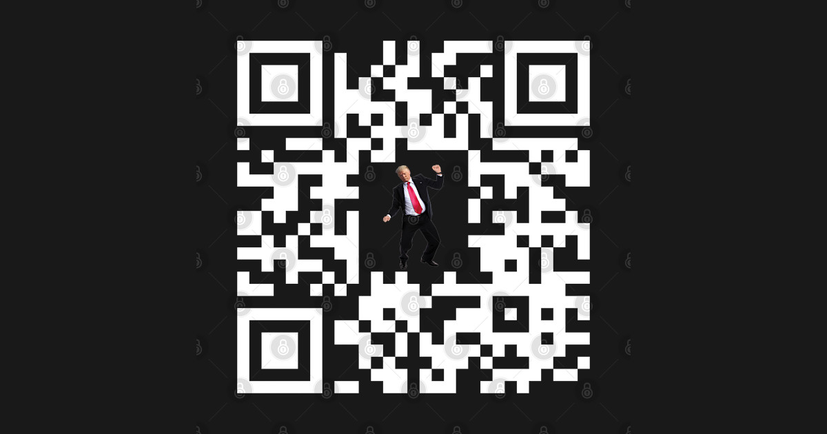 front and Back Trump Dance Troll QR Funny President Trump Dance Code ...
