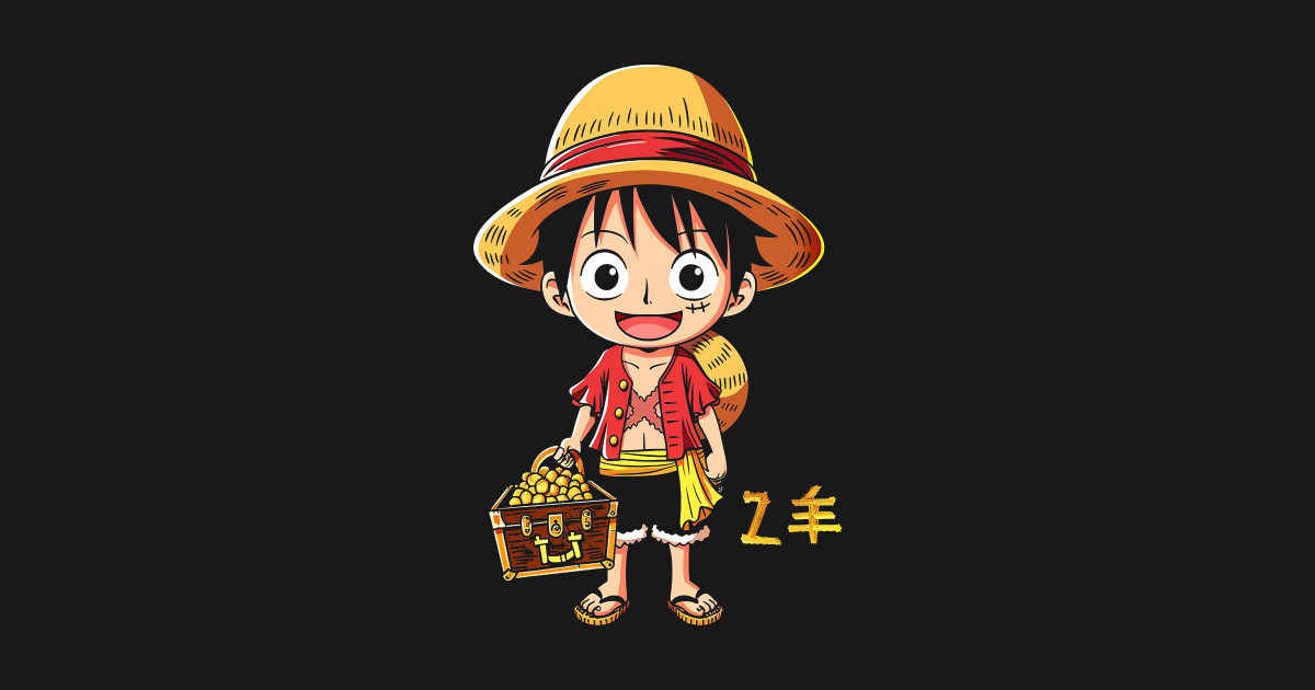 Chibi Luffy One Piece Treasure Art - Luffy - T-Shirt | TeePublic