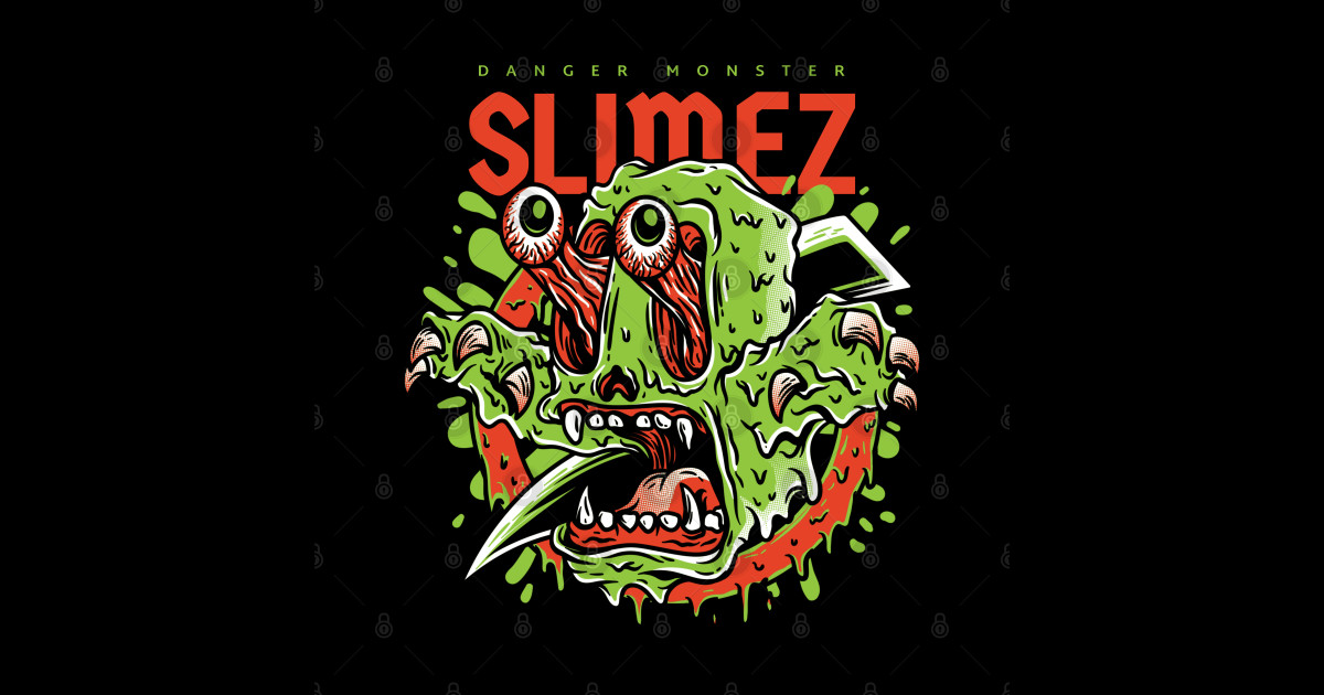 Danger Slime Monster - Creepy Monster - Sticker | TeePublic