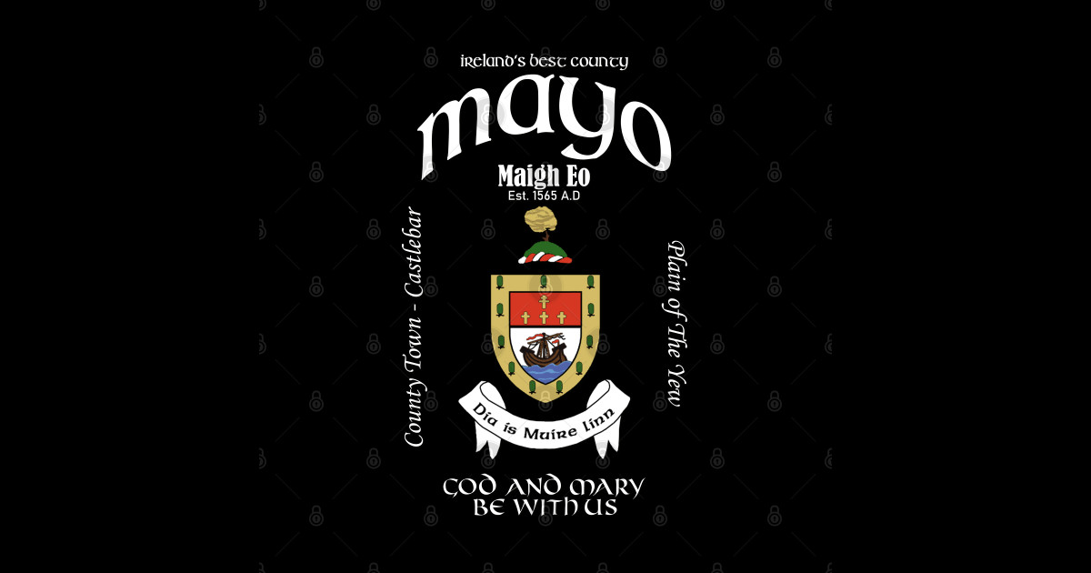Mayo Ireland Irish Crest Coat of Arms - Mayo - Sticker | TeePublic