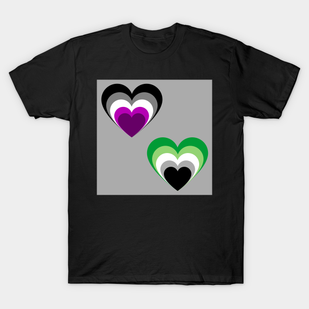 Aro/Ace hearts - Heart - T-Shirt | TeePublic